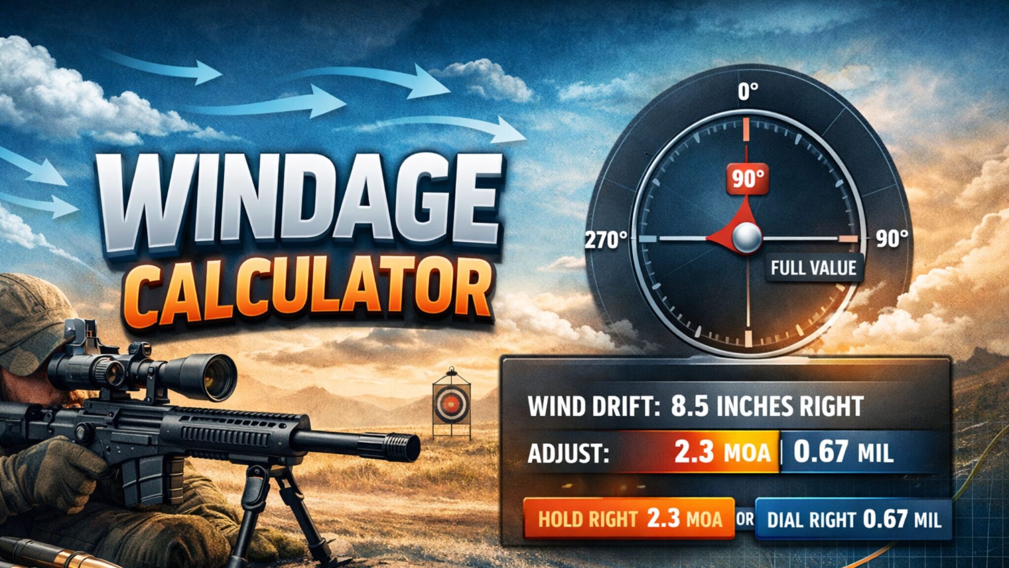 Windage Calculator - Ballistic Drop Calculator